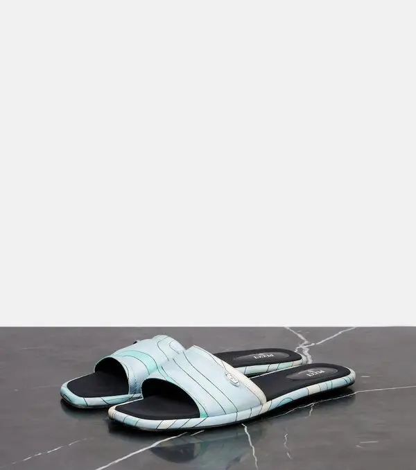 Emilio Pucci Marmo Slides - Blue