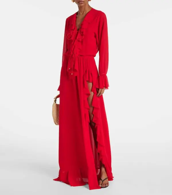 BANANHOT Bellen Ruffled Maxi Dress