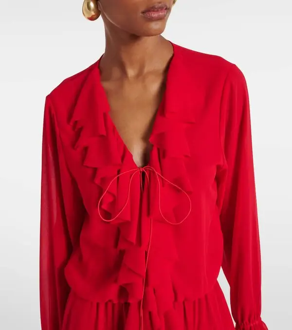 BANANHOT Bellen Ruffled Maxi Dress