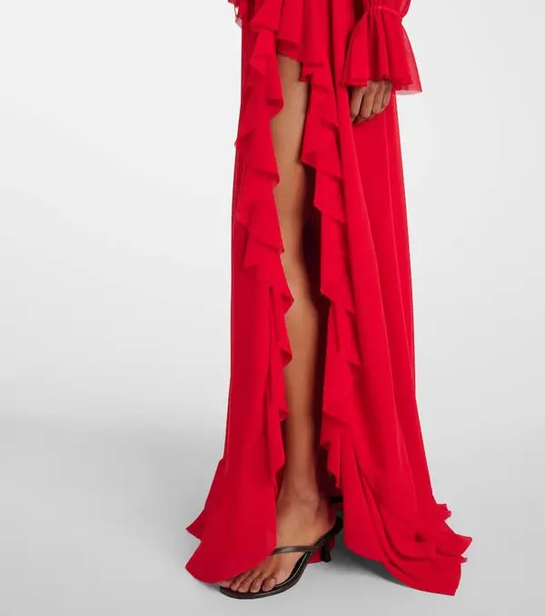 BANANHOT Bellen Ruffled Maxi Dress