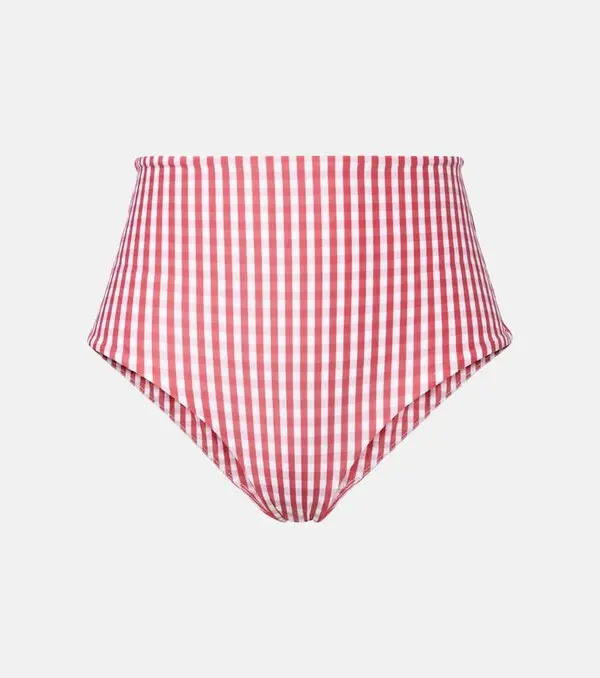Faithfull The Brand Reyes Gingham Bikini Bottoms - Red
