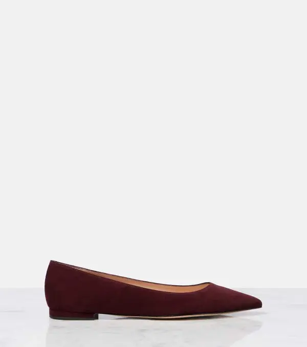 GIANVITO ROSSI Suede Ballet Flats