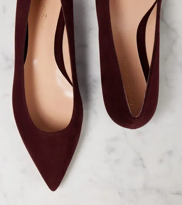 GIANVITO ROSSI Suede Ballet Flats