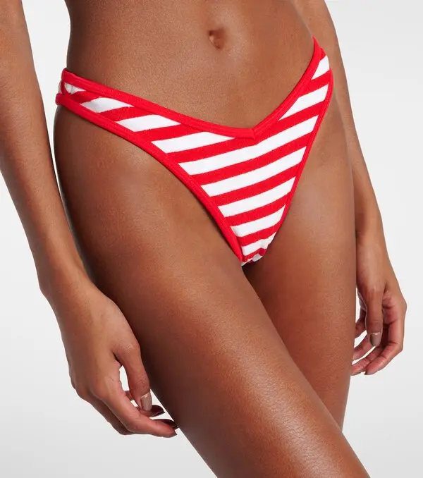 Jade Swim Vera Striped Terry Bikini Bottom
