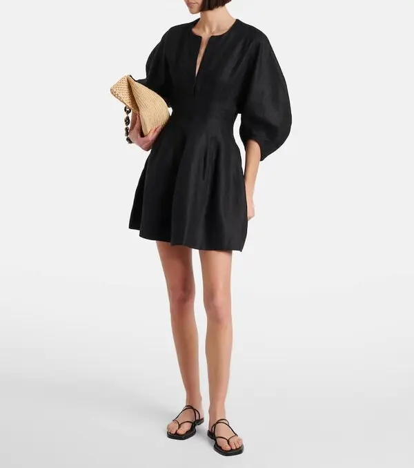 faithfull soleil linen mini dress Faithfull the Brand Soleil Mini Dress in White