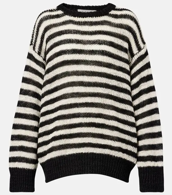 RÓHE Striped Linen-blend Sweater
