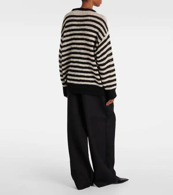 RÓHE Striped Linen-blend Sweater