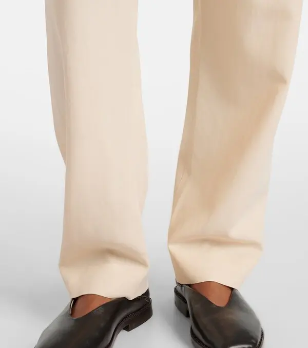 LEMAIRE Wool-blend Gabardine Tapered Trousers - Beige