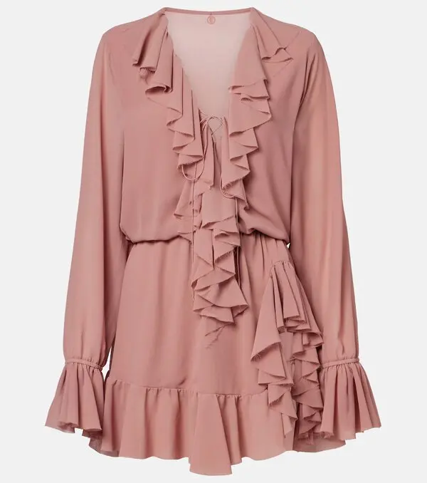 BANANHOT Bellen Ruffled Mini Dress - Pink