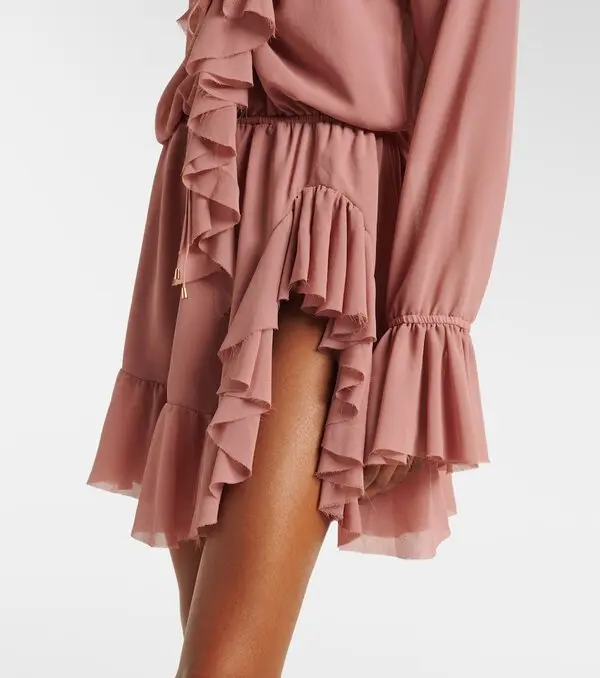 BANANHOT Bellen Ruffled Mini Dress - Pink