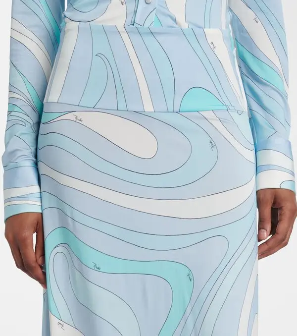 Emilio Pucci Marmo High-rise Maxi Skirt