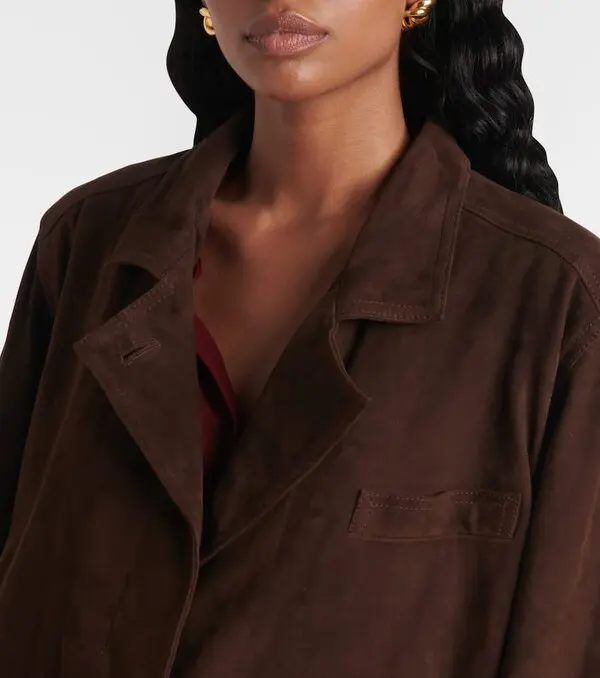 BLAZÉ MILANO Cleo Suede Bomber Jacket