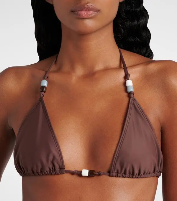 Faithfull The Brand Uma Beaded Bikini Top