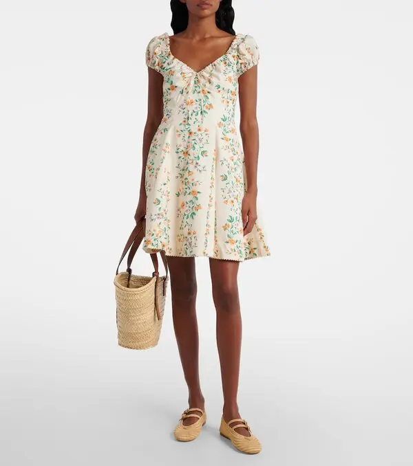 Agua Bendita Mati Floral Mini Dress