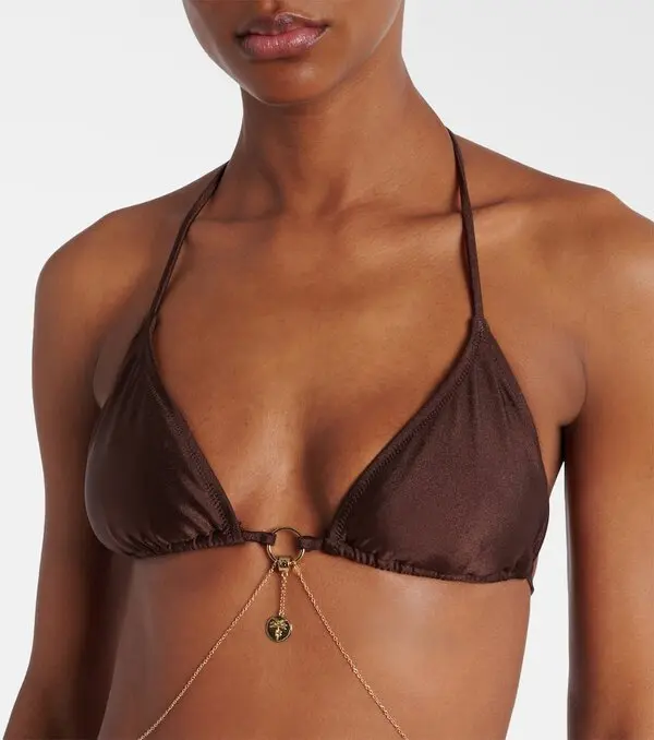 BANANHOT Chain-embellished Bikini Top