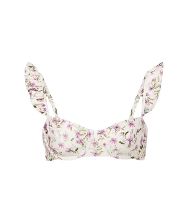 Agua Bendita Kiwi Printed Bikini Top - Multicoloured