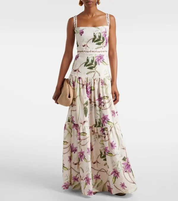 Agua Bendita Lima Printed Maxi Dress - Multicoloured