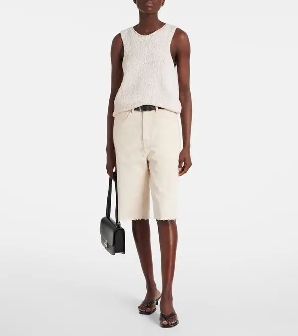 RÓHE High-rise Denim Shorts