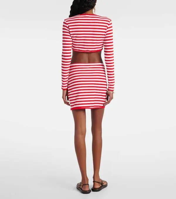 Jade Swim Striped Terry Miniskirt