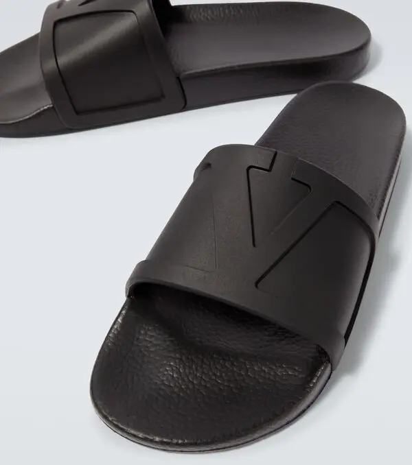 Valentino Garavani Vlogo Slides - Black