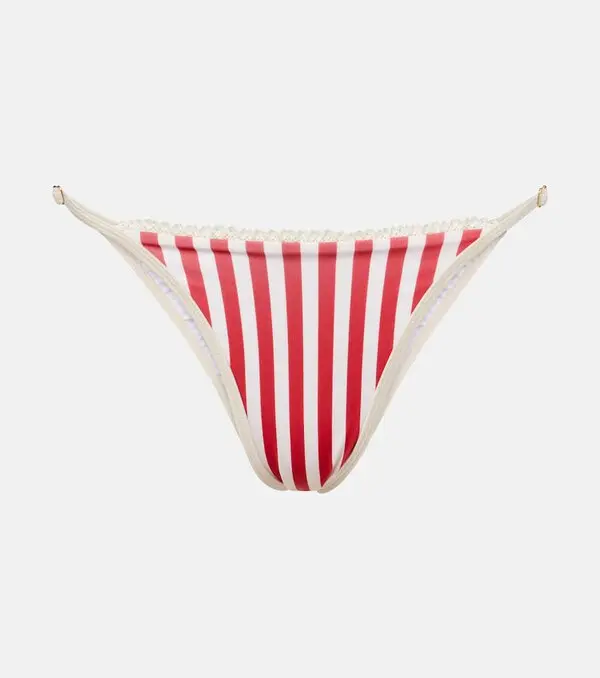 BANANHOT St Tropez Striped Bikini Bottom - Red