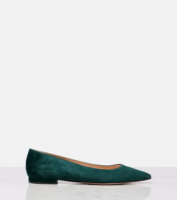 GIANVITO ROSSI Suede Ballet Flats