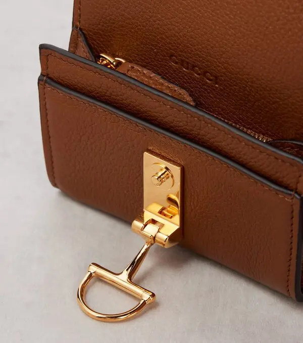 Gucci Softbit Leather Card Case - Brown