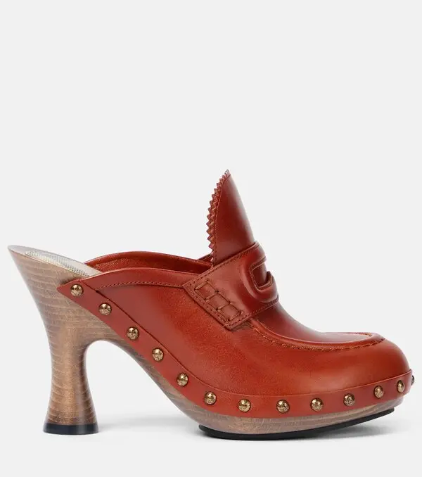 Burberry Leather Mules