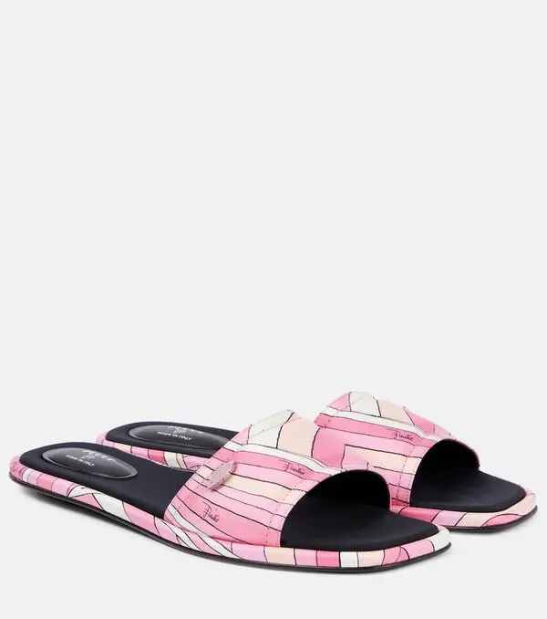 Emilio Pucci Iride Twill Thong Sandals - Multicoloured