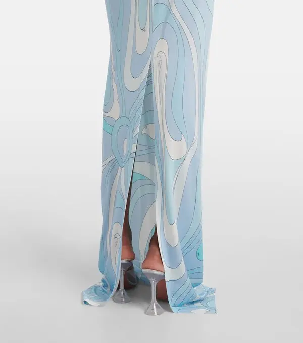 Emilio Pucci Marmo Halterneck Maxi Dress