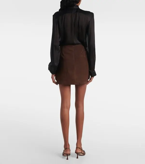 BLAZÉ MILANO Coci Suede Miniskirt - Brown