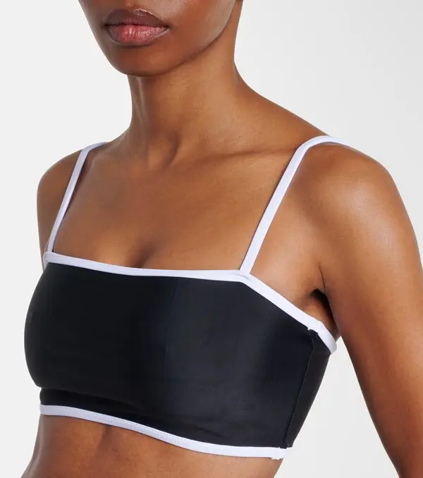 Jade Swim Striped Bikini Top