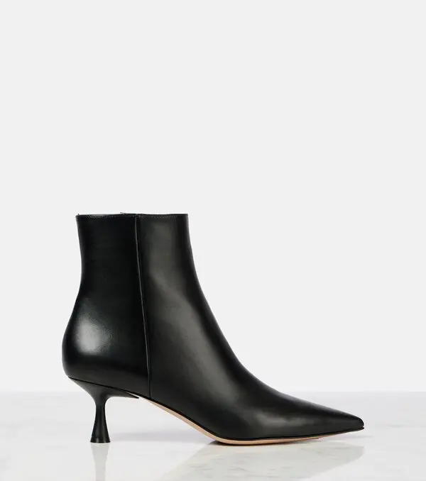 GIANVITO ROSSI Leather Ankle Boots - Black