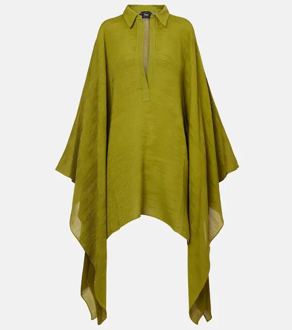 TALLER MARMO Guadalupe Pleated Kaftan - Green