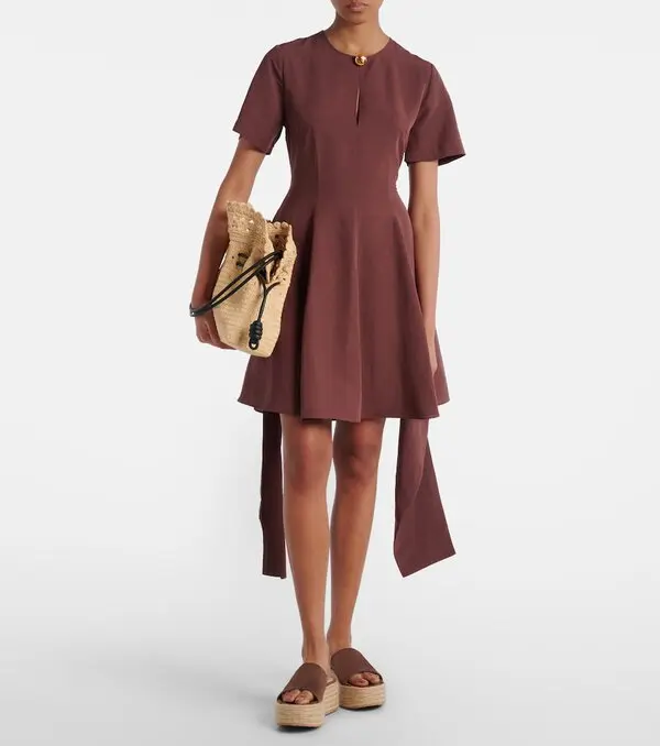 GIANVITO ROSSI Suede Platform Espadrille Slides - Brown