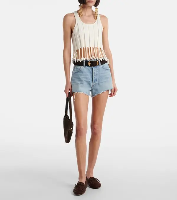 AGOLDE Ridley High-rise Denim Shorts - Blue