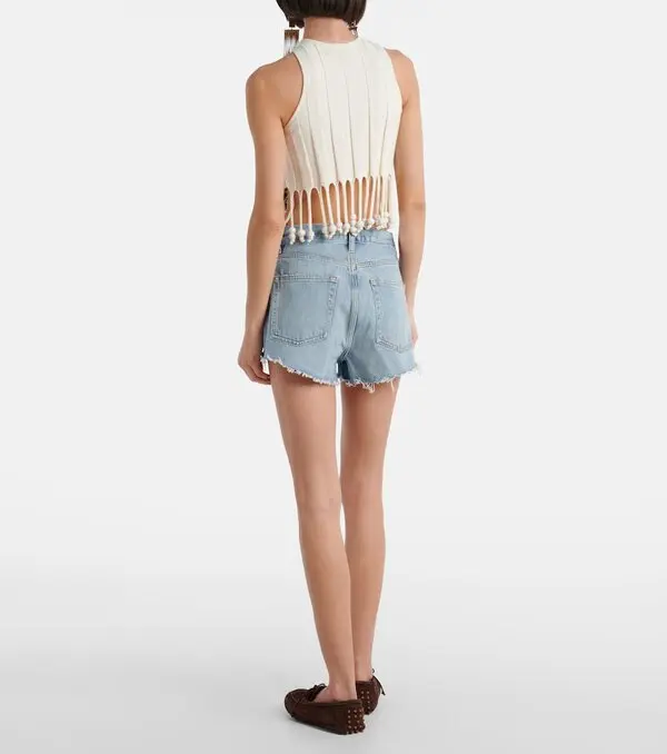 AGOLDE Ridley High-rise Denim Shorts - Blue