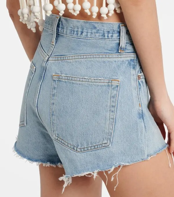 AGOLDE Ridley High-rise Denim Shorts - Blue