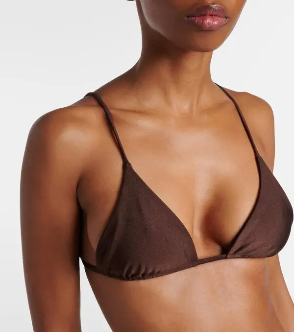 Jade Swim Via Bikini Top - Brown