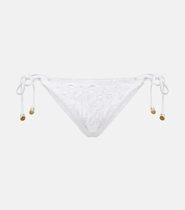 Farm Rio Broderie Anglaise Bikini Bottom - White