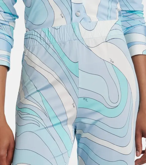 Emilio Pucci Marmo Print Satin Jersey Pants