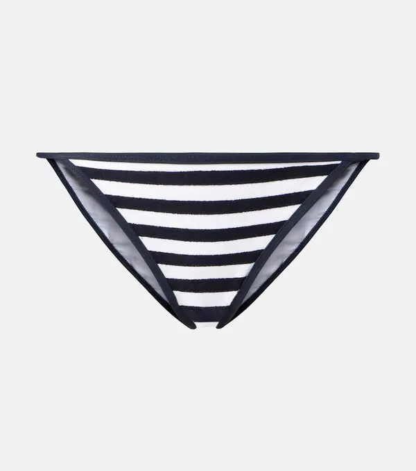 Jade Swim Bare Minimum Striped Terry Bikini Bottoms - Blue