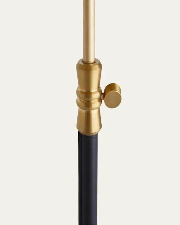 ARTERIORS Addison Adjustable Leather Accent Table - Navy