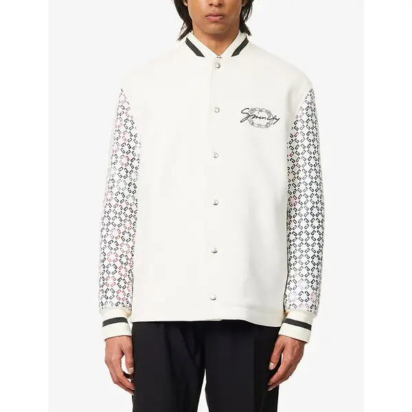 Givenchy Monogram Varsity Wool-blend Bomber Jacket