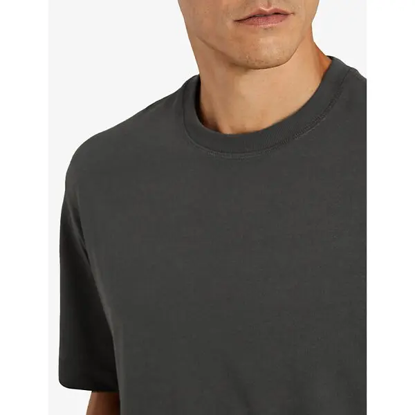 REISS Tate Oversized-fit Cotton-jersey T-shirt - Washed Black