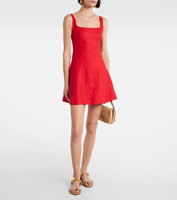 Faithfull The Brand Felice Linen Minidress
