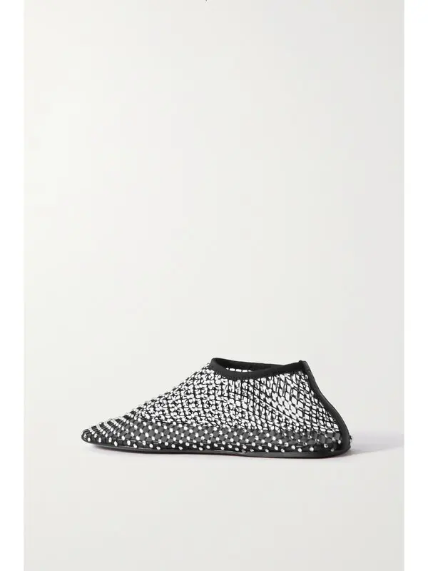 Christopher Esber Minette Crystal-embellished Ballet Flats - Black
