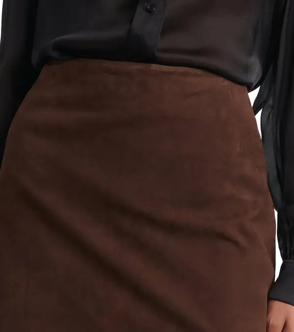 BLAZÉ MILANO Coci Suede Miniskirt - Brown