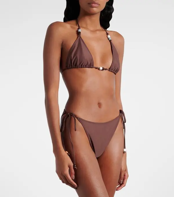 Faithfull The Brand Ada Beaded Bikini Bottoms