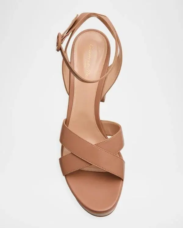 GIANVITO ROSSI Crisscross Platform Sandals